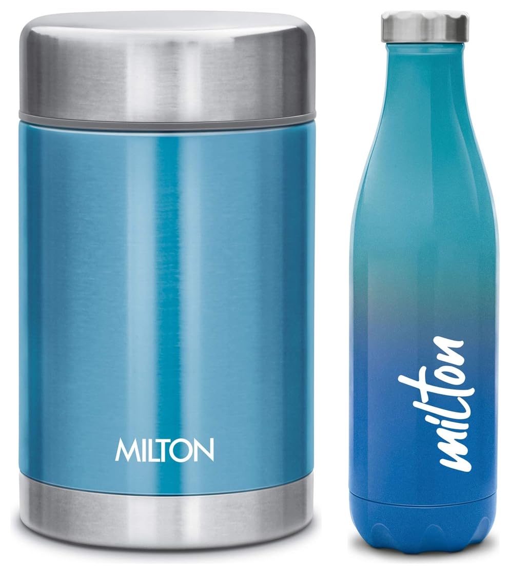 Milton Cruet 550 Thermosteel Soup Flask Hot and Cold, 515 ml, Blue ...