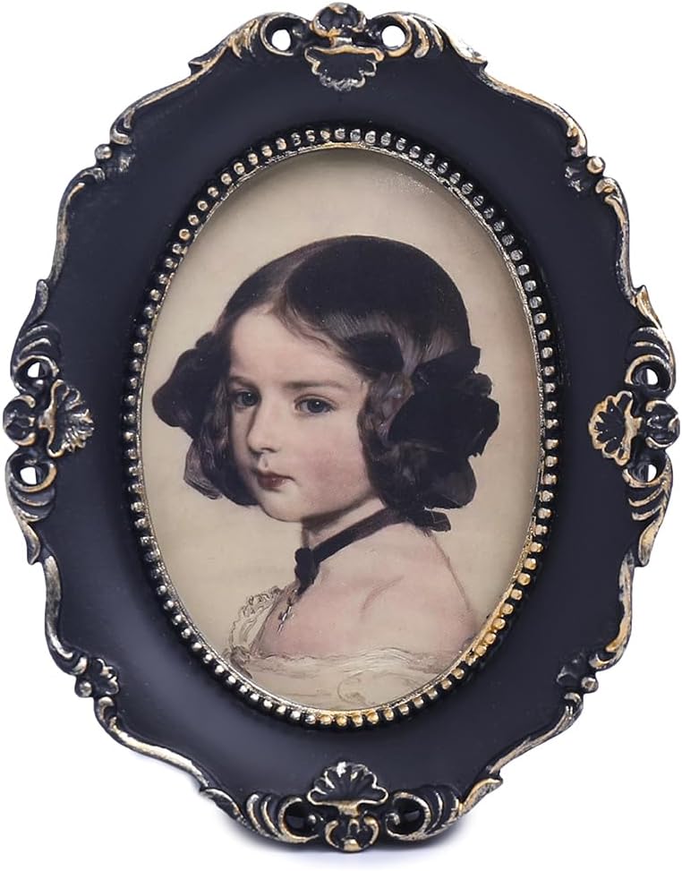 Amazon.com - SIKOO 2.5x3.5 Vintage Picture Frames Small Wallet Size Antique Oval Picture Frame ...