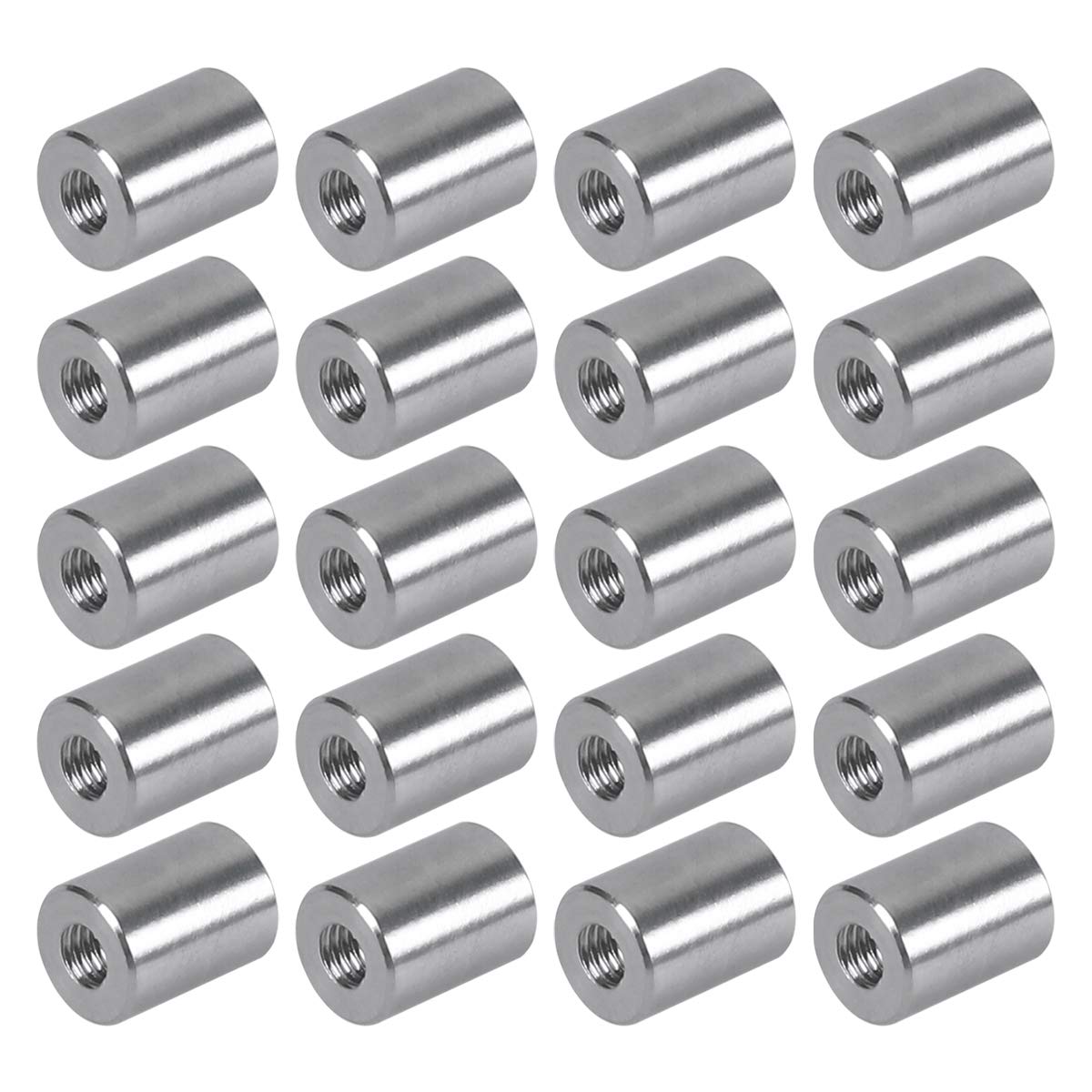 TOPPROS Pack of 20 - M3 Round Connector Nuts, 304 Stainless Steel ...