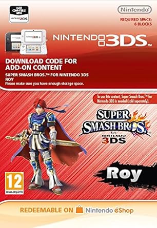 Super Smash Bros Roy DLC [3DS Download Code] : Amazon.co.uk: PC & Video ...