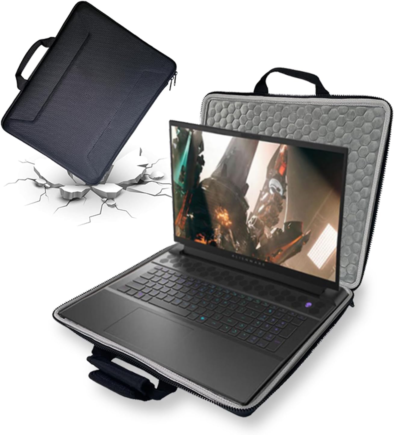 Amazon.com: Tiswell 18inch Hard Gaming Laptop Sleeve, EVA Protective ...