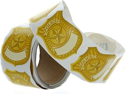Amazon.com: Fun Express Police Badge Nametag Stickers for Birthday ...