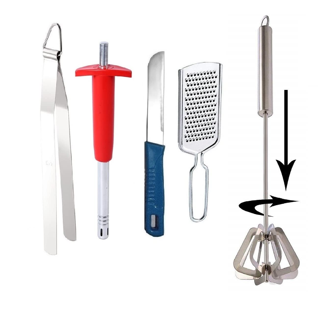 Buy URBAN BUY Stainless Steel Roti Chimta Tong with Sister Lighter ...