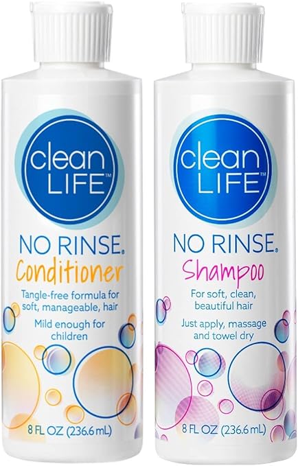 No-Rinse Shampoo and Conditioner Bundle - Convenient Clean Hair