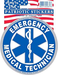 Amazon.com - Emergency Medical Technician Logo Sticker, 2 Pack