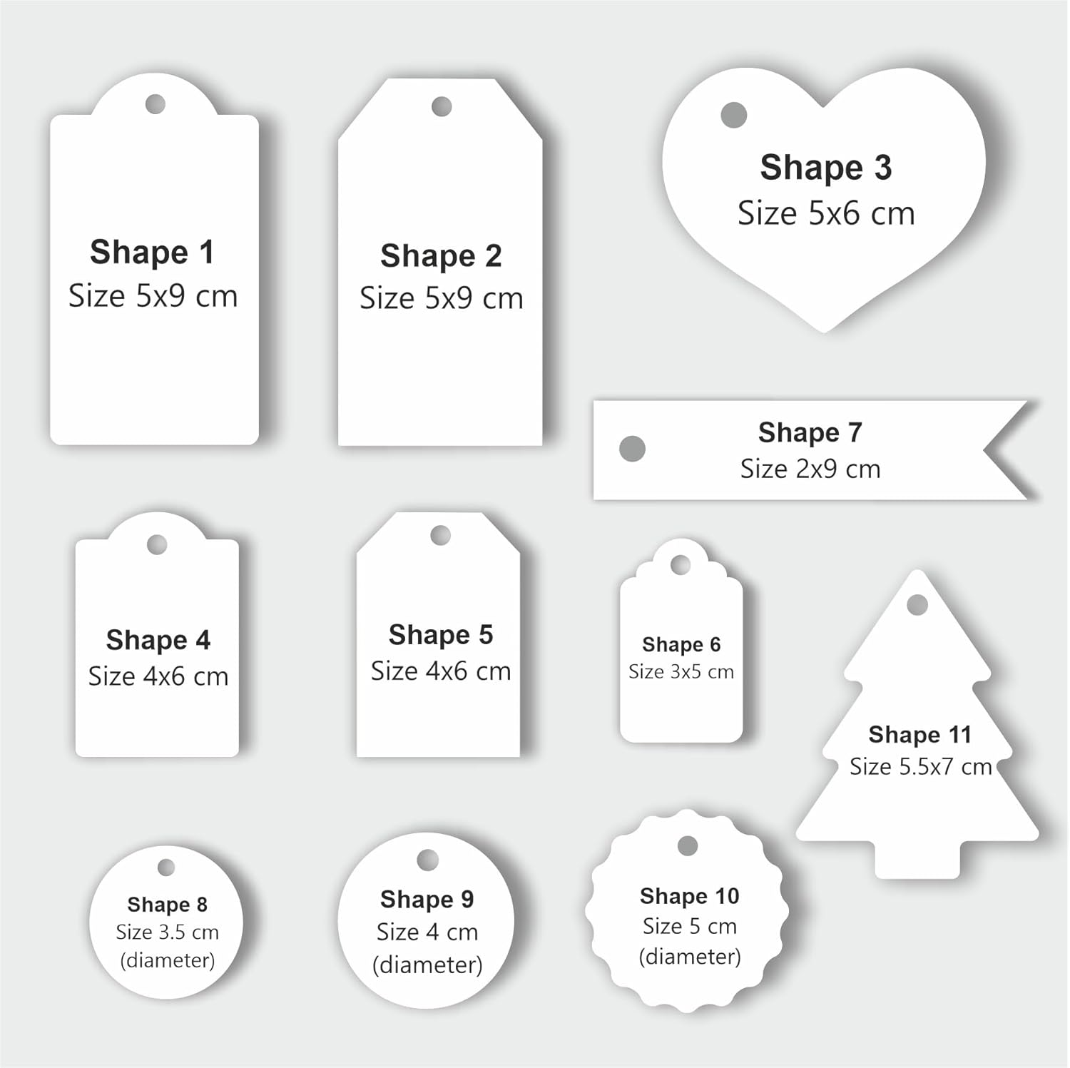 Personalised Cardstock Paper Tags, Any Logo, Image or Tex, Different ...