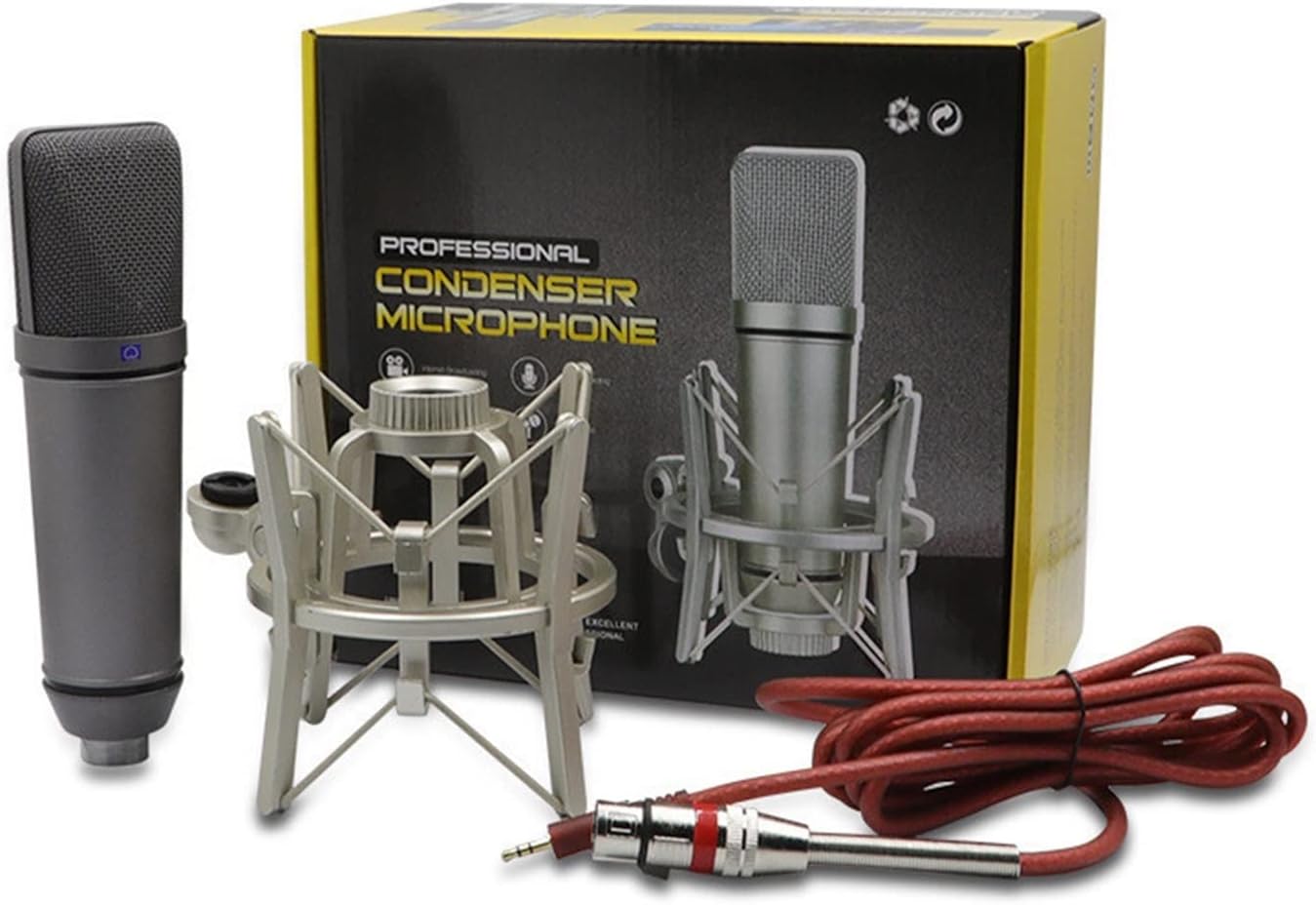 broadcast microphone Metal Condenser Recording Microphone With Large ...
