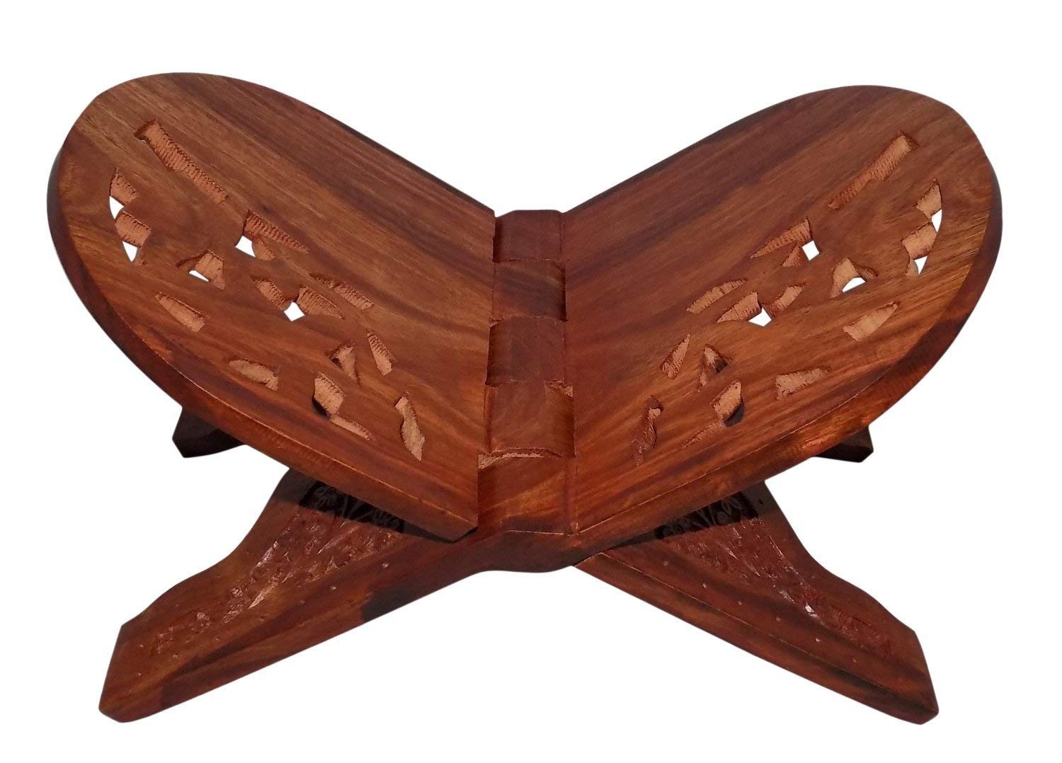 Craftsman 12 Inch Rahel Holy Book Stand for Pooja puja Gita Quran Bible ...