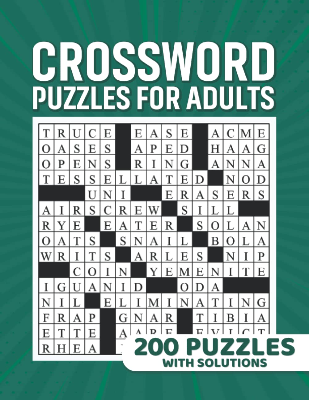 Crossword Puzzles for Adults: Cross Words Activity Puzzle Book: 200 ...