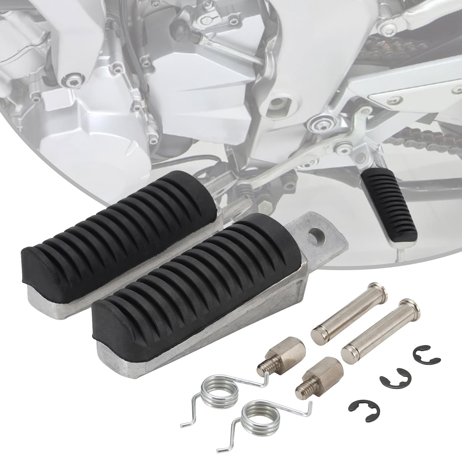 Broco 1 Pair Rubber Front Pedal Footrest Foot Pegs Fit for Yamaha YBR ...