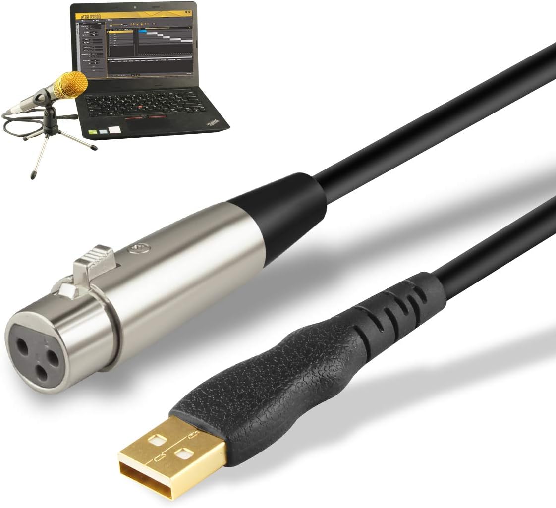 Amazon.com: NUOSIYA XLR Cable, USB Microphone Cable 3 Feet, USB Male to ...