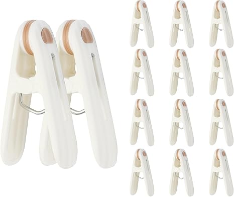 Amazon.com: 12 Pack Plastic Clothes Pins Heavy Duty Clothespins for ...