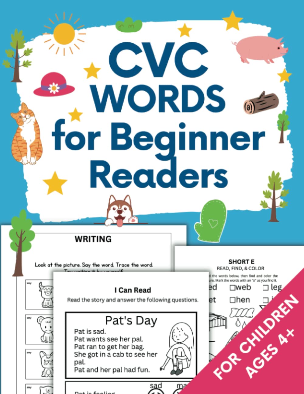 Amazon.com: CVC Book for Beginner Readers: Read Consonant Vowel ...