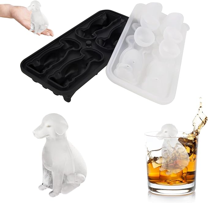 Amazon.com: Dog Ice Cube Tray Mold - 3D Labrador Shape Ice Cube Trays ...
