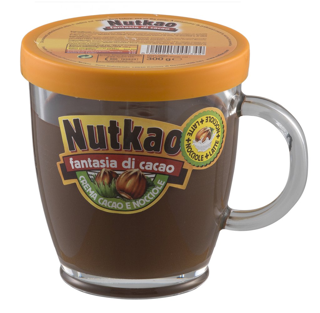 Amazon.com : Nutkao Chocolate-Hazelnut Spread in Glass Handle : Grocery ...