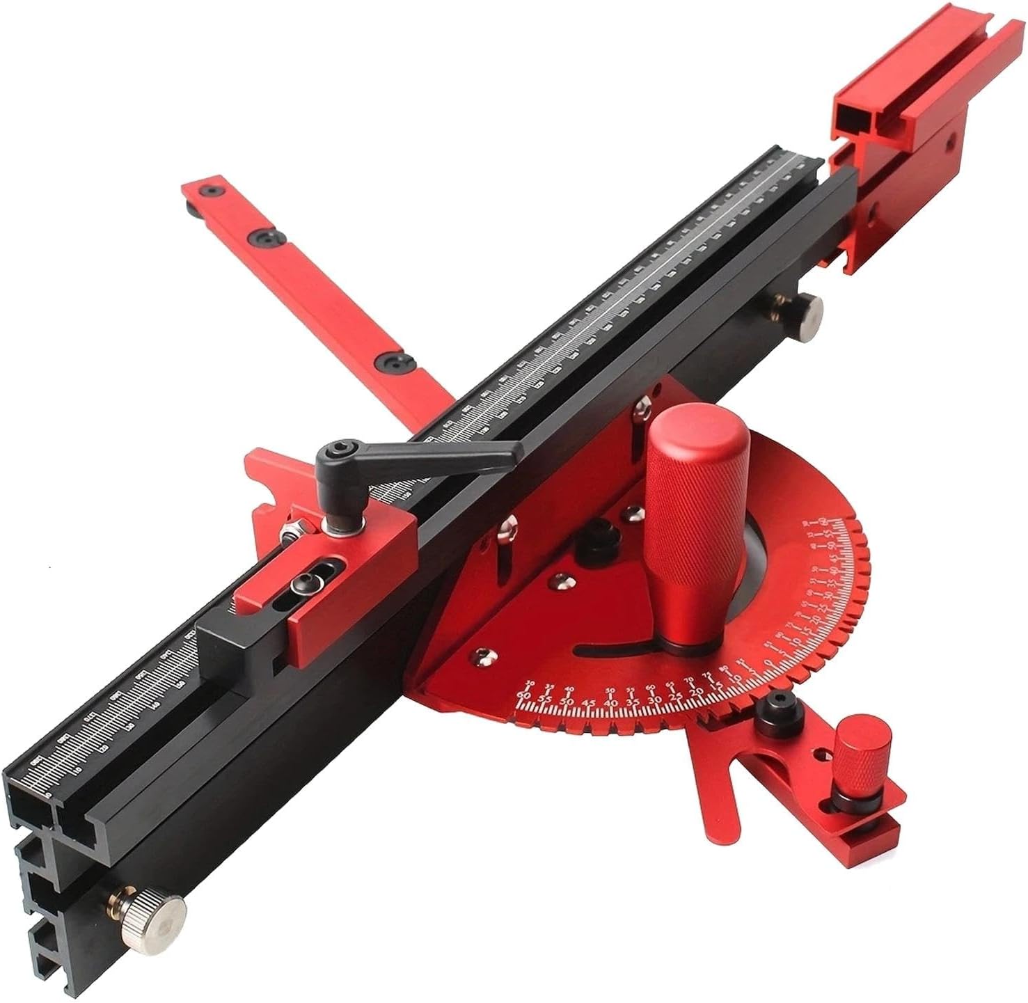 Precision Miter Gauge for Table Saws - Telescopic Aluminium Mitre Stop ...