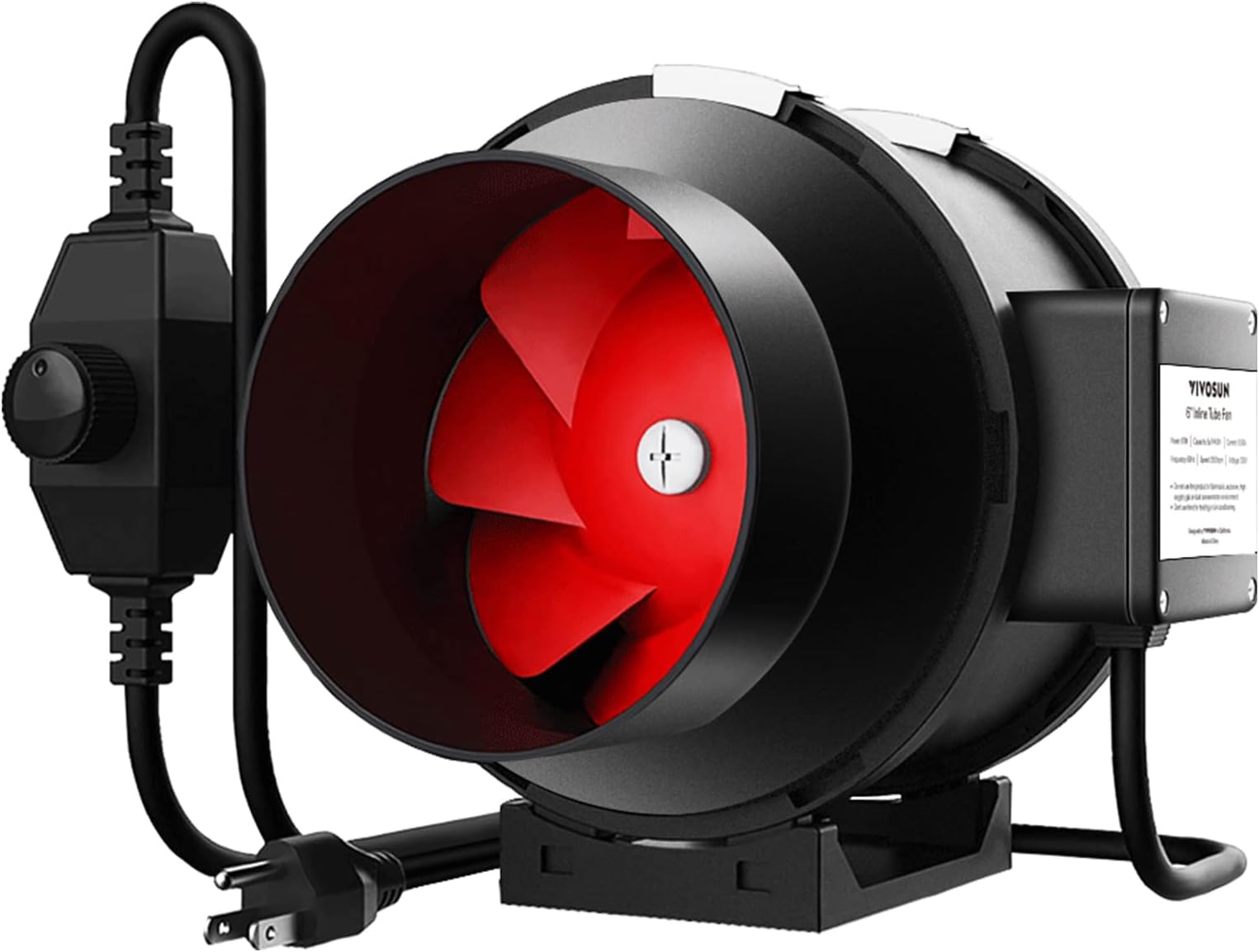 VIVOSUN T6 6 Inch 390 CFM Inline Duct Fan with Variable Speed ...