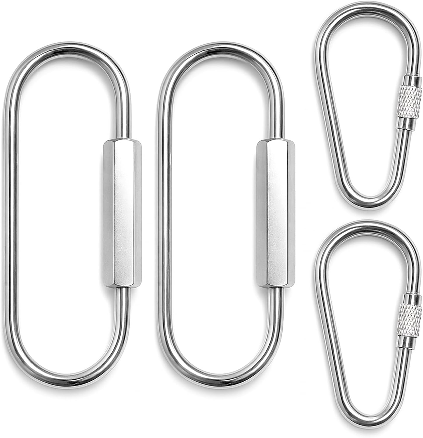 Amazon.com: Jxiwfvl 4 PCS Silver Screw Lock Keychain, 2 Styles ...