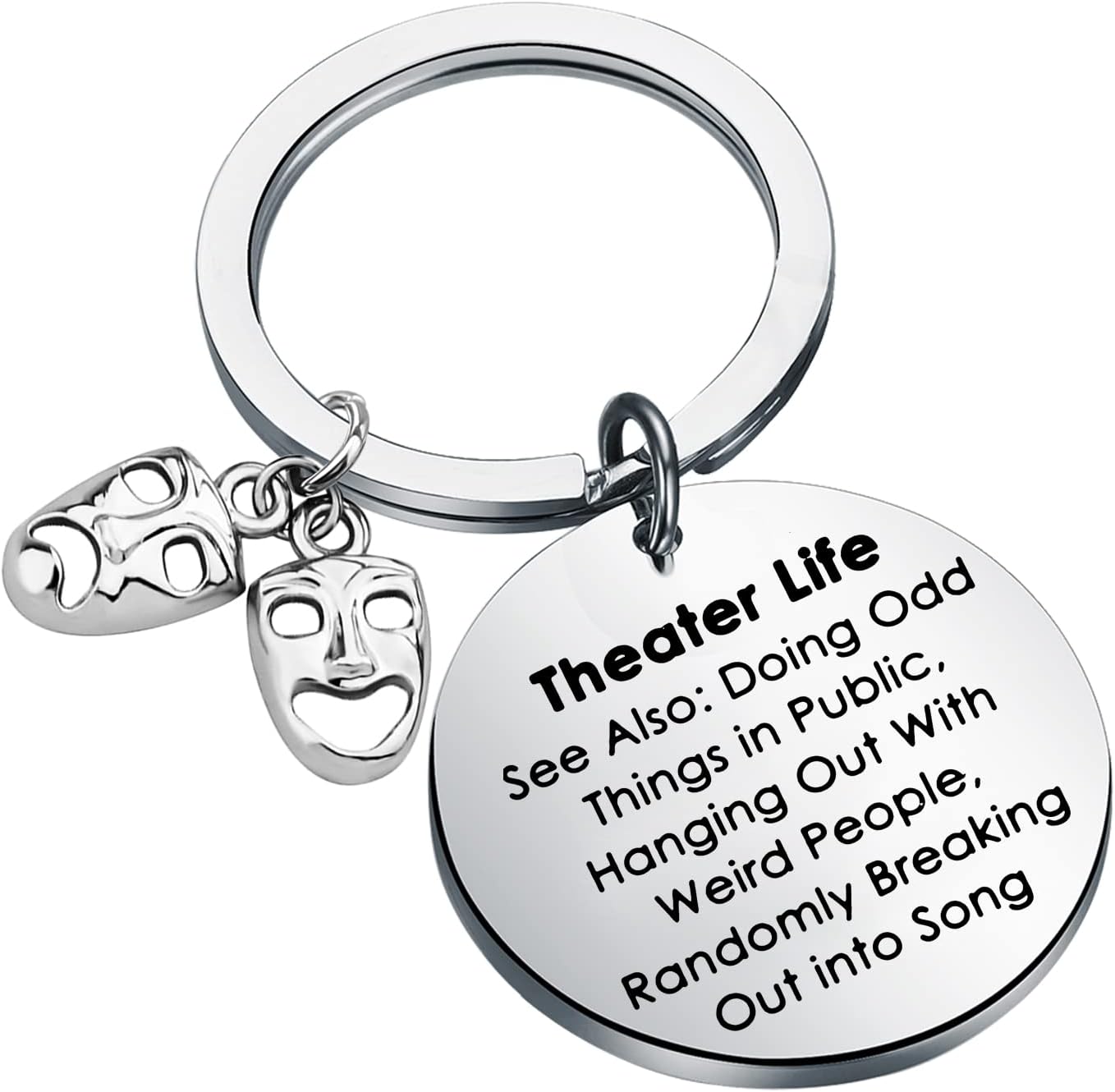 Amazon.com: WSNANG Drama Theater Gifts Theatre Life Keychain Comedy ...