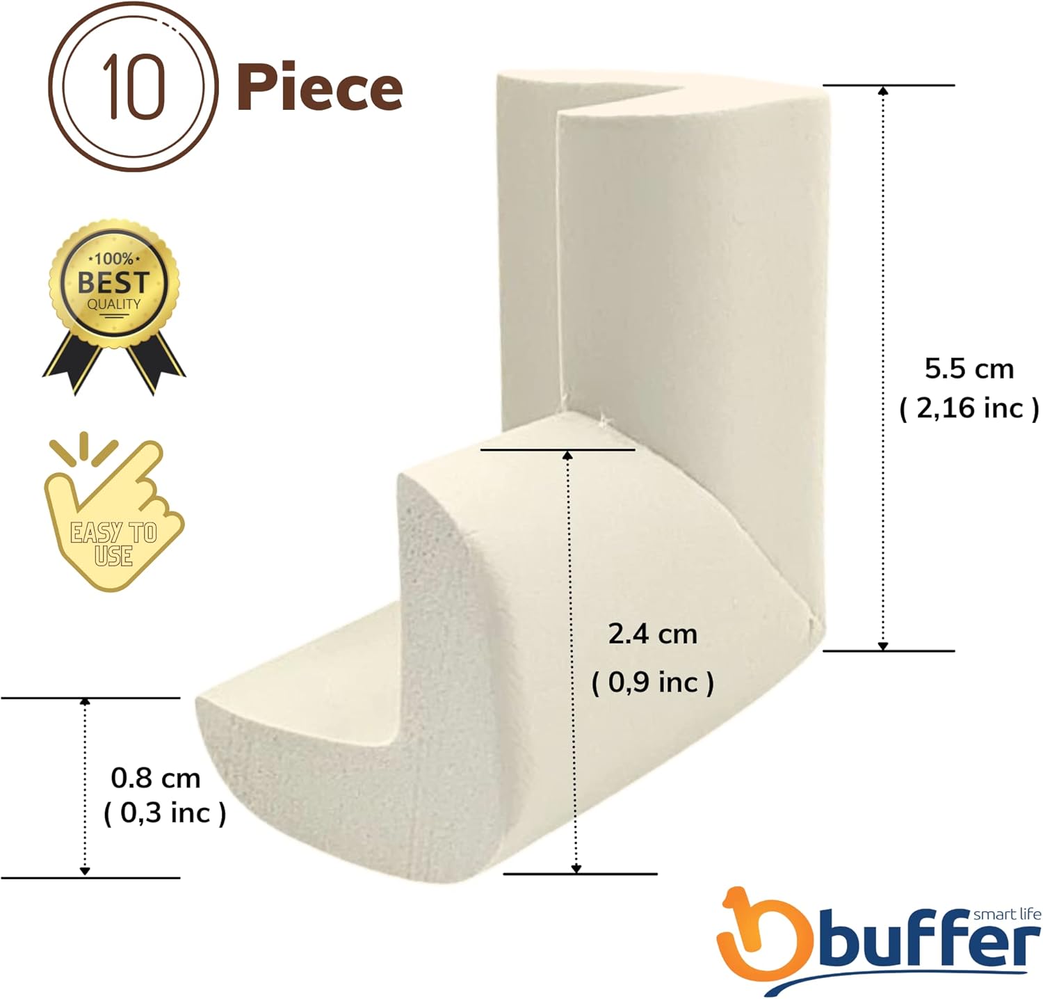 BUFFER® Corner Protectors, Baby proofing Corner Guards for Table ...
