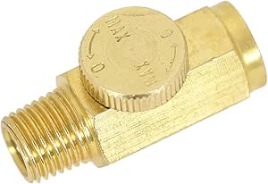 Amazon.com: UFFY Brass In-Line Air Flow Regulator Control Tool Valve 1/ ...