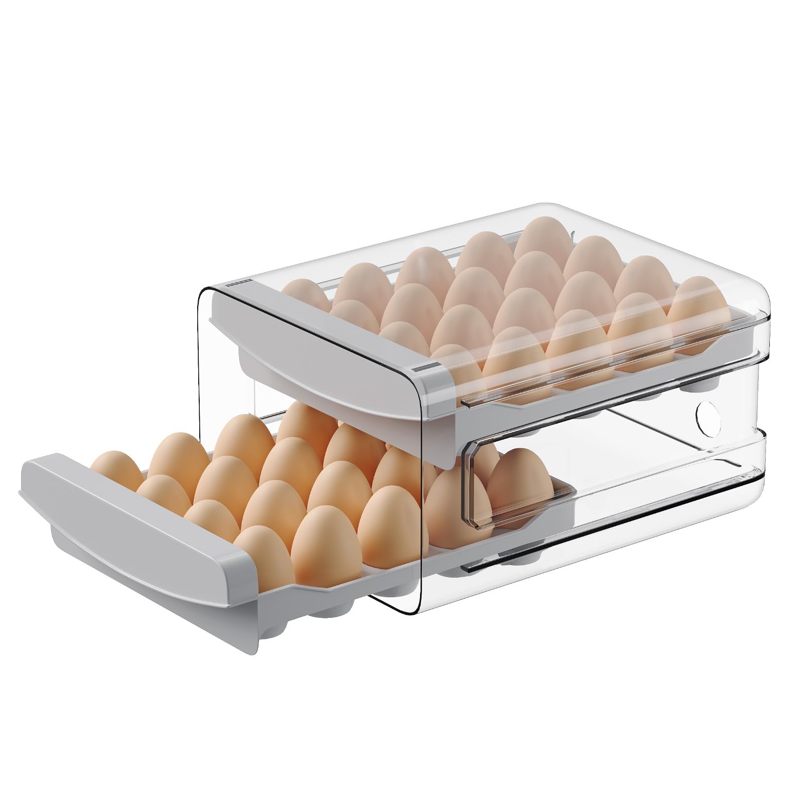 Amazon.com: Santiccipa Egg Holder for Fridge, Stackable Plastic Egg ...