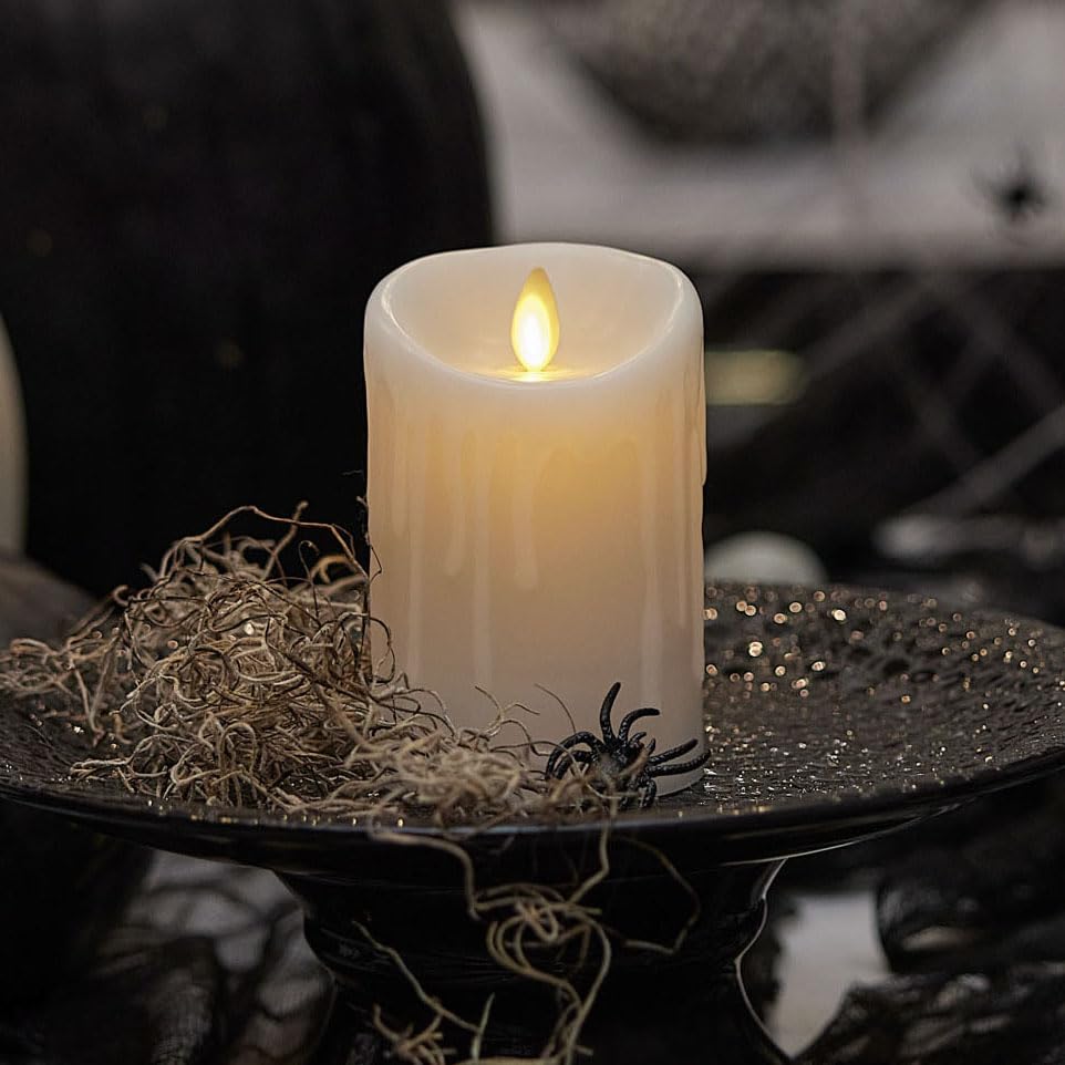 Snapklik.com : Luminara White Wax Drip Flameless Candle LED Battery ...