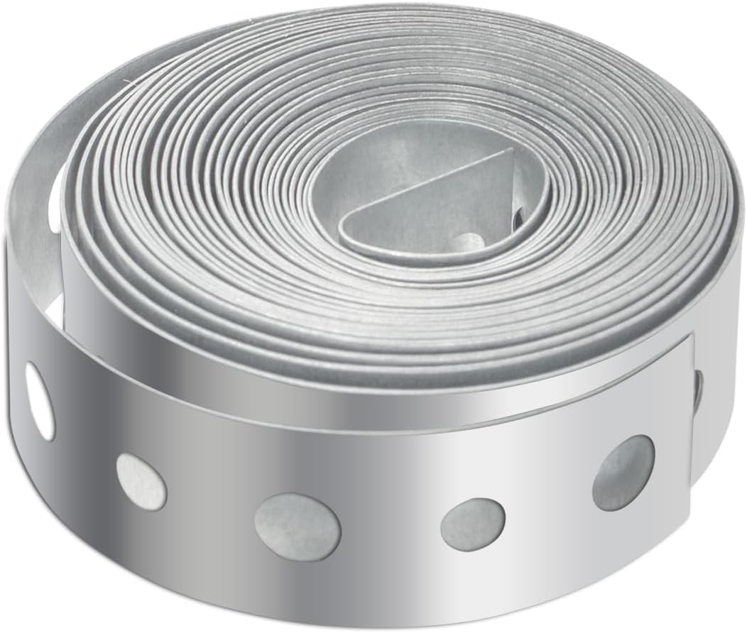 Metal Strap Galvanized Metal Pipe Strap Bendable Metal Strip with Holes ...
