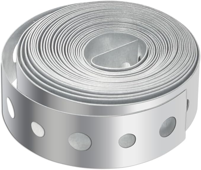 HYDRO MASTER Galvanized Metal Pipe Strap, 3/4 Inch x 10 Feet, 24 Gauge ...