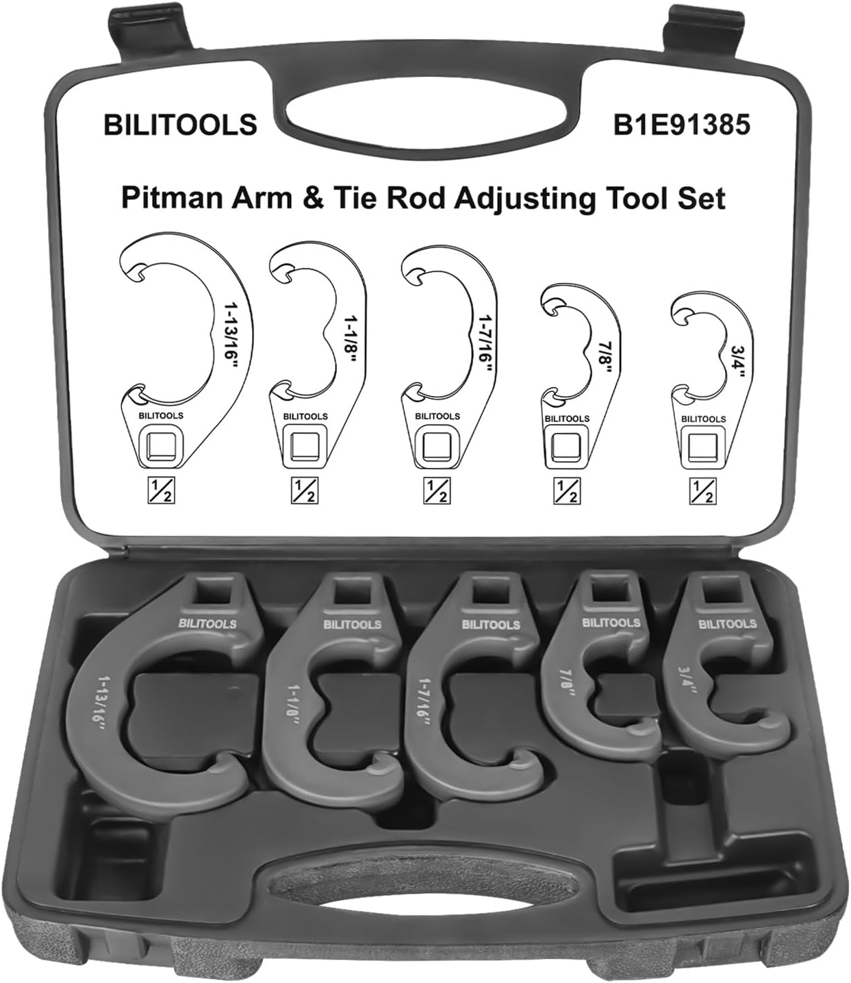 Amazon.com: BILITOOLS 5 Piece Tie Rod Adjusting Tool Set, Pitman Arm ...