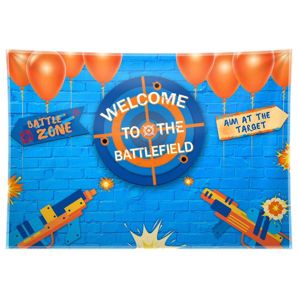 Buy Allenjoy 8x6ft Dart War Party Backdrop Target Balloons Welcome to ...