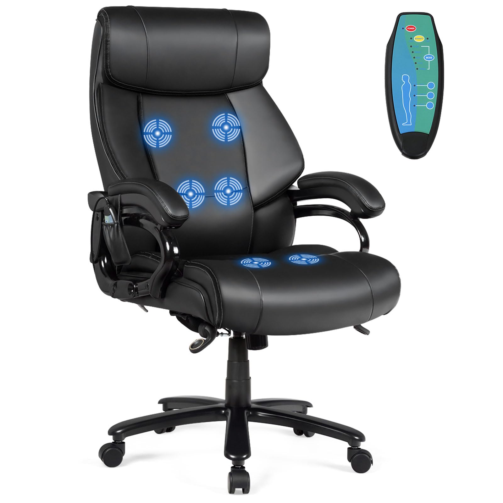 Giantex Big And Tall Office Chair 500lbs Heavy Duty Executive ...