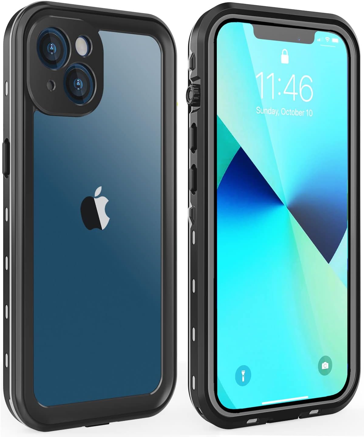 Amazon.com: Dewfoam Case for iPhone 13 Black | Waterproof, Shockproof ...