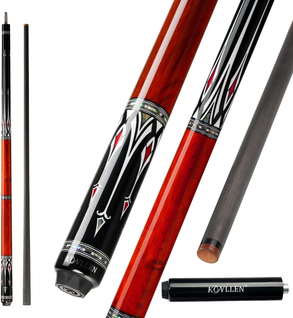 Amazon.com : KONLLEN AS Carbon Fiber Inlay Pool Cue Stick 10.5/11.5/12 ...