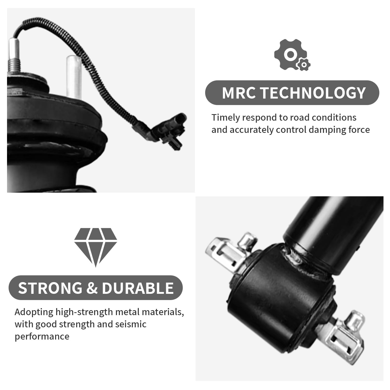 2Pcs Front Struts Shock Assembly Absorber w/Magnetic with spring ...