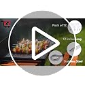 Amazon.com : Super Z Outlet Stainless Steel Shish Kabob Flat Barbecue ...