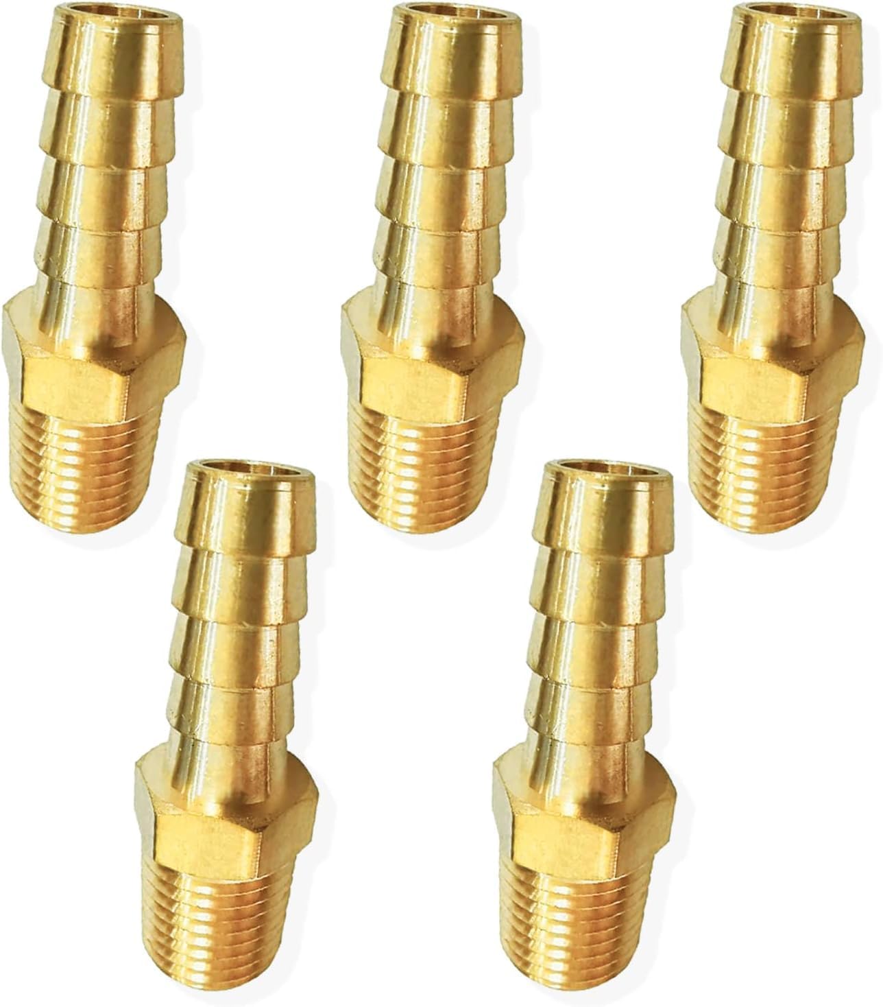 AOPANDA Barbed Brass Hose Fittings, 5/16" Hose Barb to 1/8 NPT Male ...