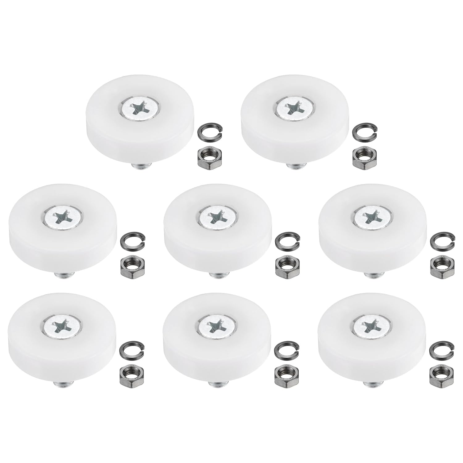 PATIKIL 29mm Drawer Rollers, 8 Set Nylon Positioning Pulleys Small ...