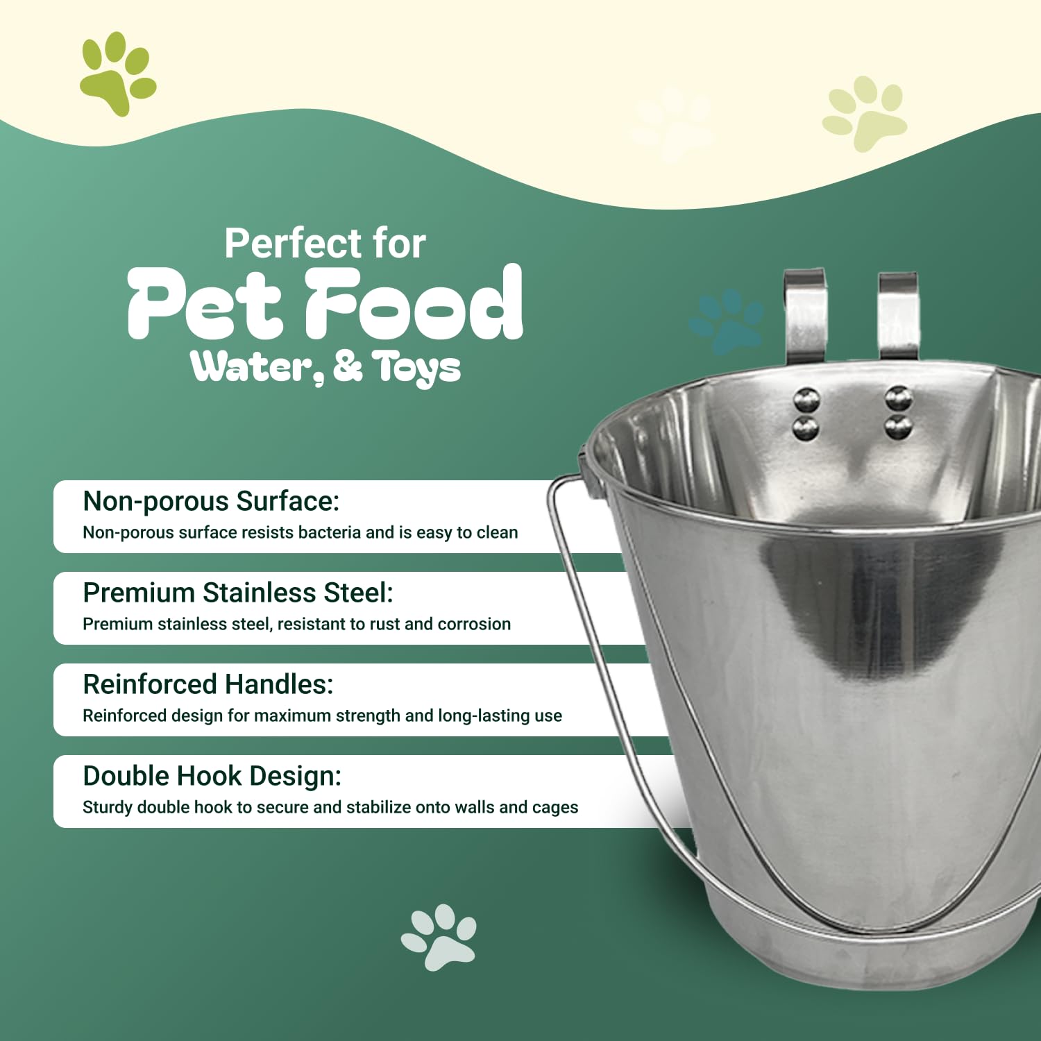 Snapklik.com : Advance Pet Products 4 Quart Stainless Steel Bucket