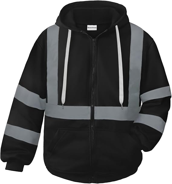 Amazon.com: Besentinels High Visibility Hoodie for Men Safety Hoodies ...