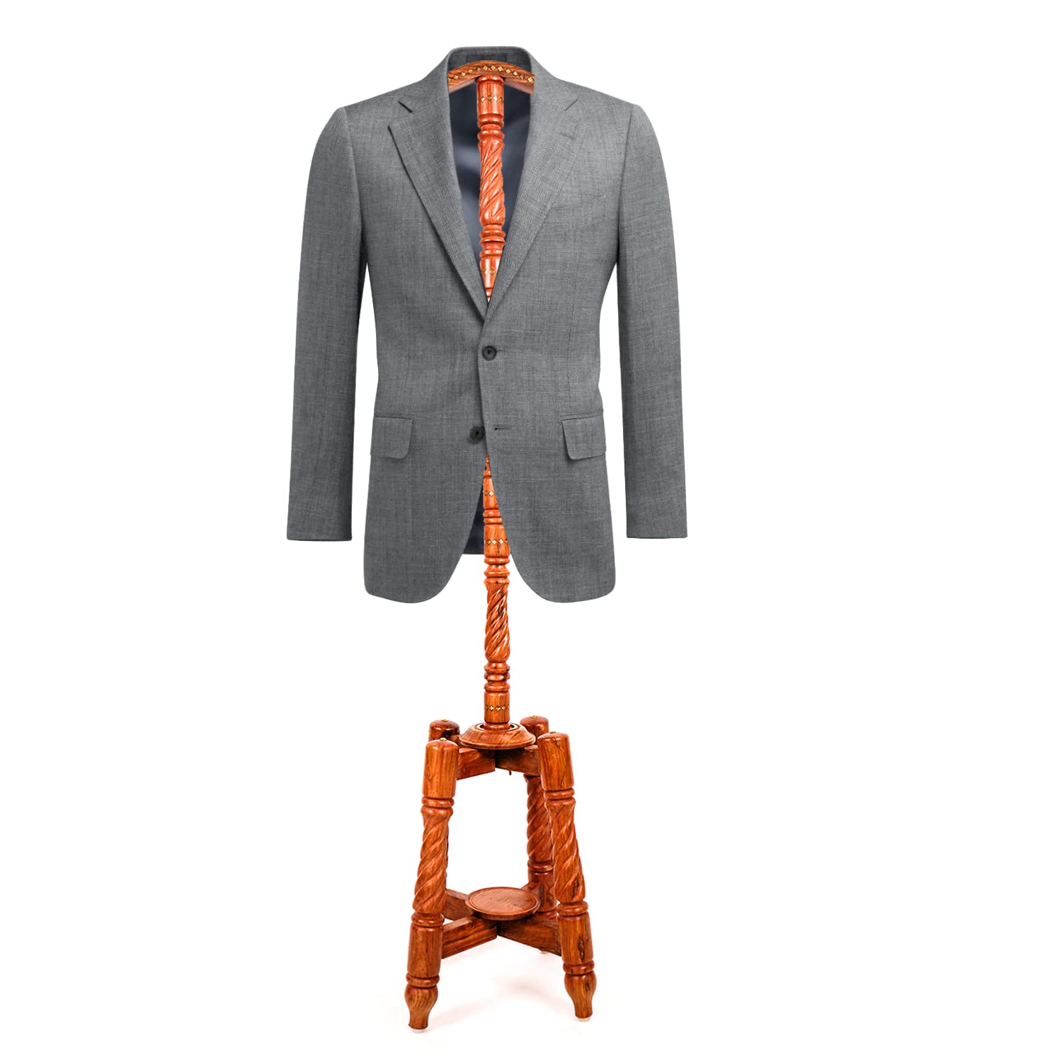 ADA® Premium Pakka Sheesham Wood Pedestal Style Coat Stand for Bedroom ...