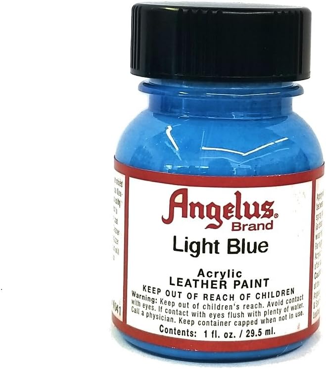 Amazon.com: Angelus Light Blue Acrylic Leather Paint 1 oz : Arts ...