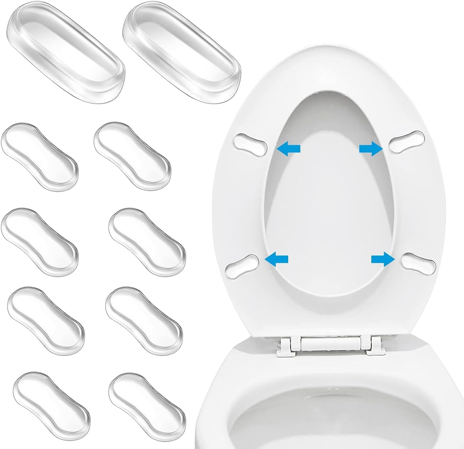 10 Stück Wc Sitz Puffer Wc Deckel Puffer Wc Deckel Stopper, Gummipuffer ...