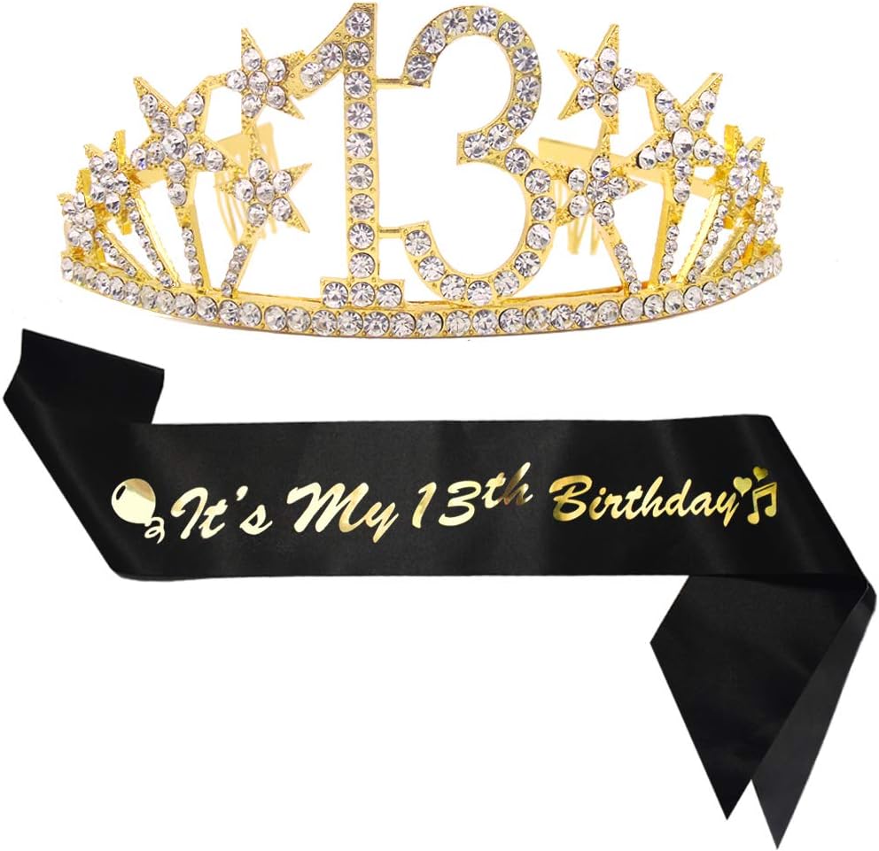 Buy 13th Birthday Sash and Tiara Kit 13th Birthday Sash and Birthday ...