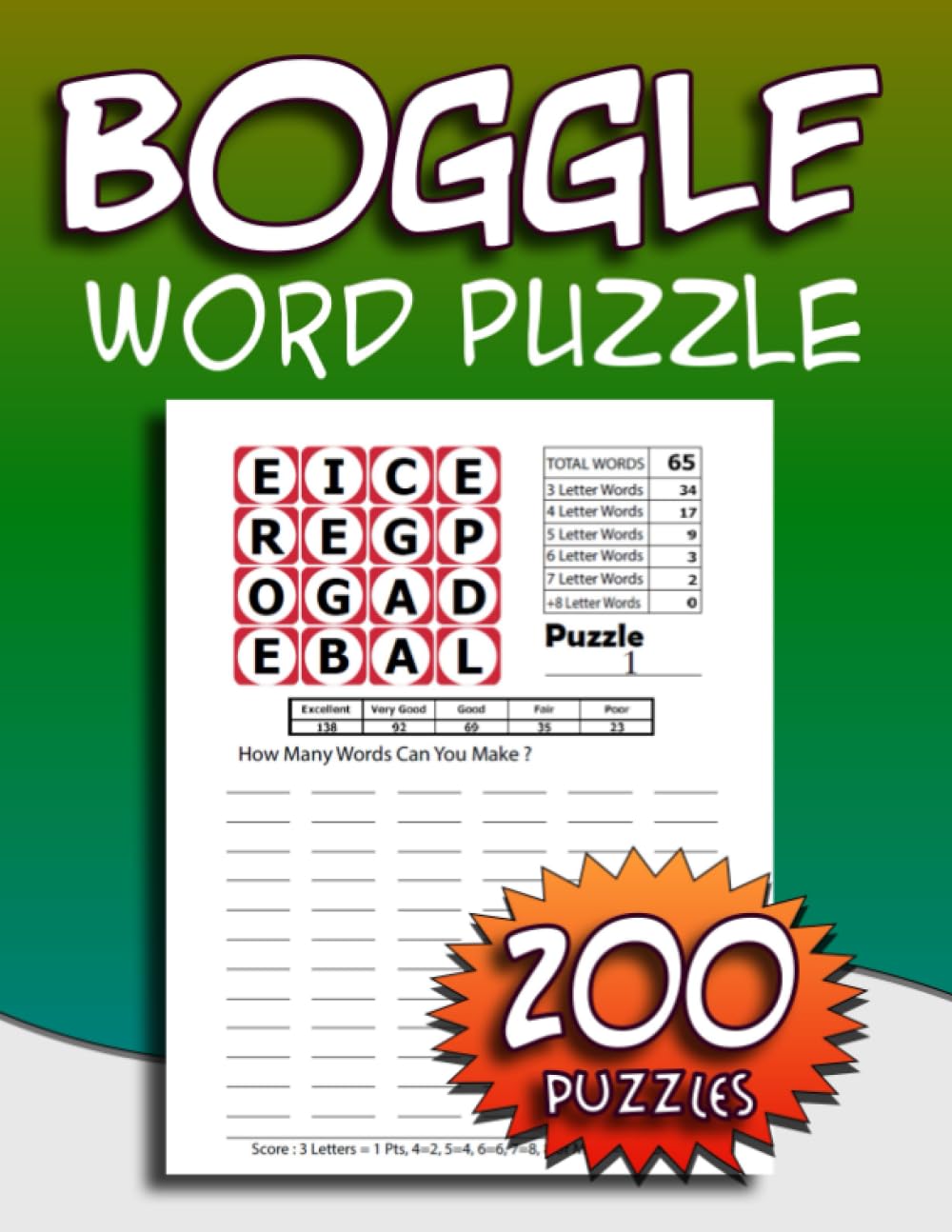 Boggle Word Puzzle: Enjoy 200 Puzzles, The Ultimate in Word Puzzle Fun ...