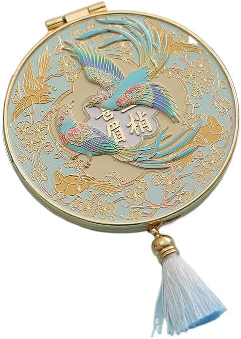 Amazon.com: Chinese Style Mirror, Vintage Makeup Mirror Metal Portable ...
