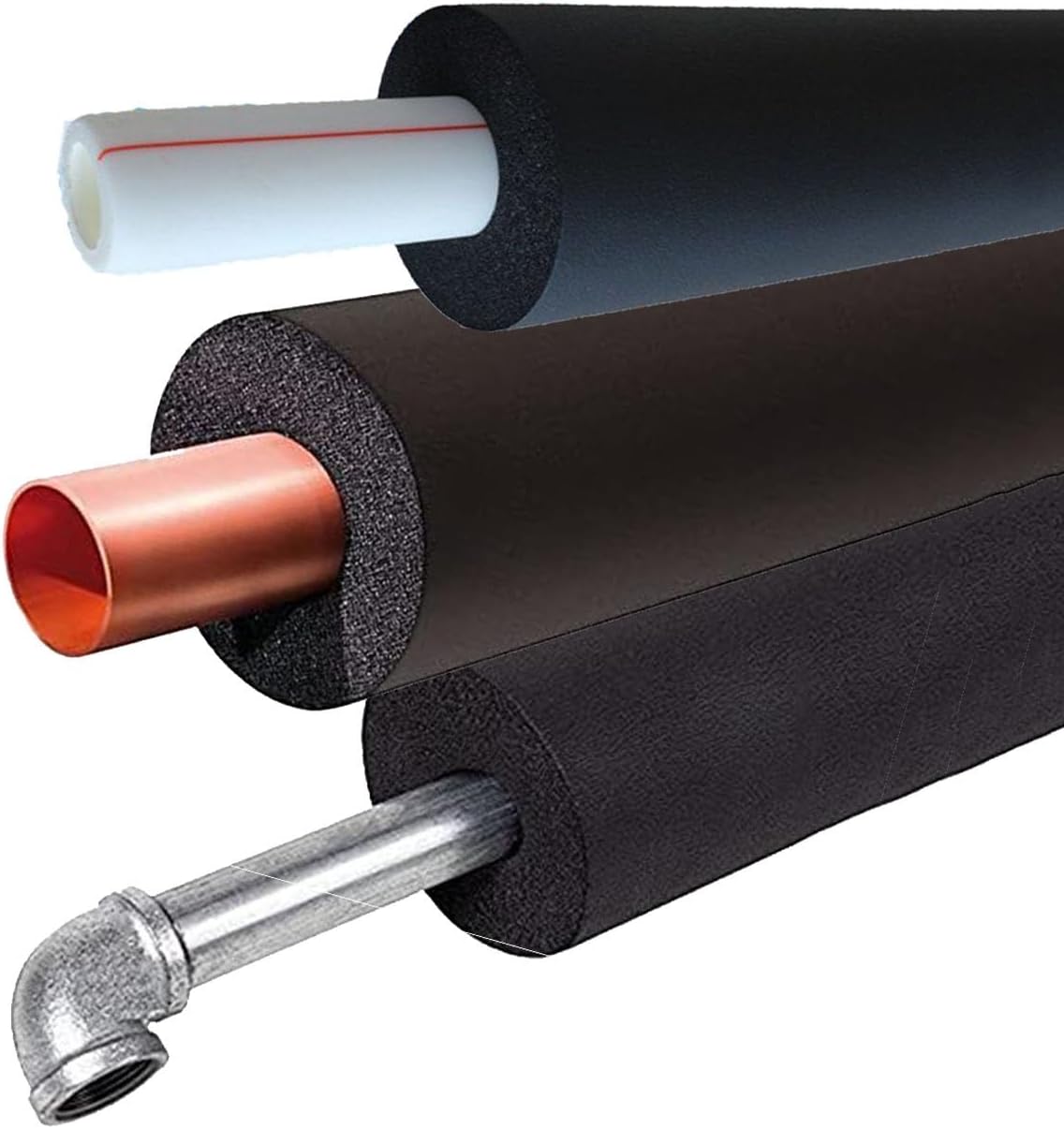 Amazon.com: Pipe Insulation tubing Suits 15mm Diameter Pipe Foam Pipe ...