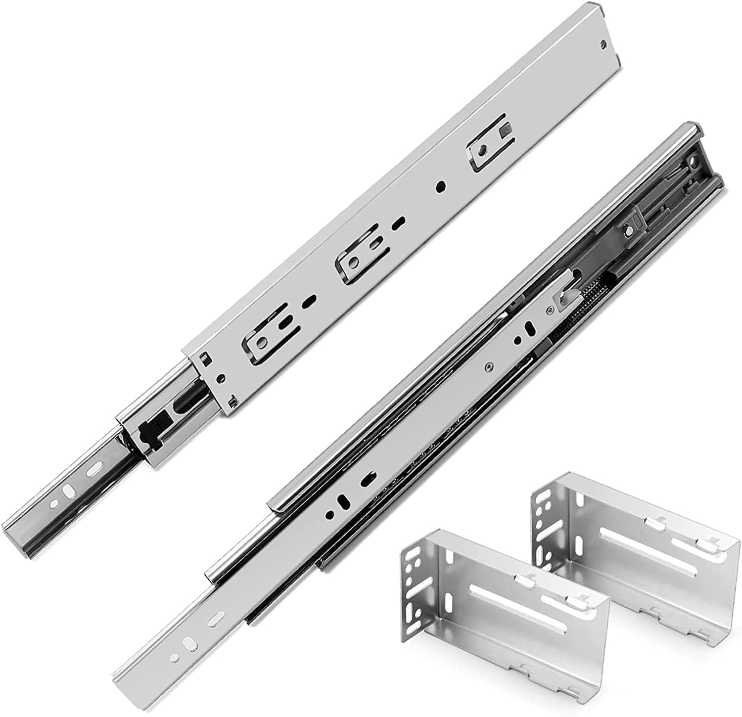 Gobrico 12 Inch Full Extension Rear/Side Mount Drawer Slides with ...