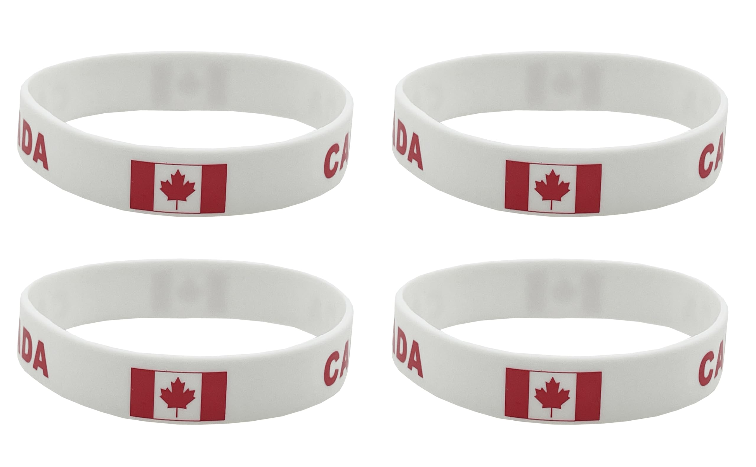 Amazon.com: LLBFHH 4 Pcs Canada Canadian Country Flag Rubber Bracelets ...
