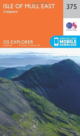 Isle of Mull East Map | Craignure | Ordnance Survey | OS Explorer Map ...